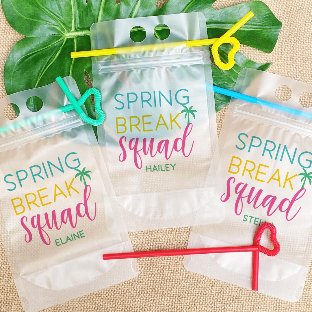 Spring Break Party Favors - Spring Break Drink Pouches - Girls Trip ...