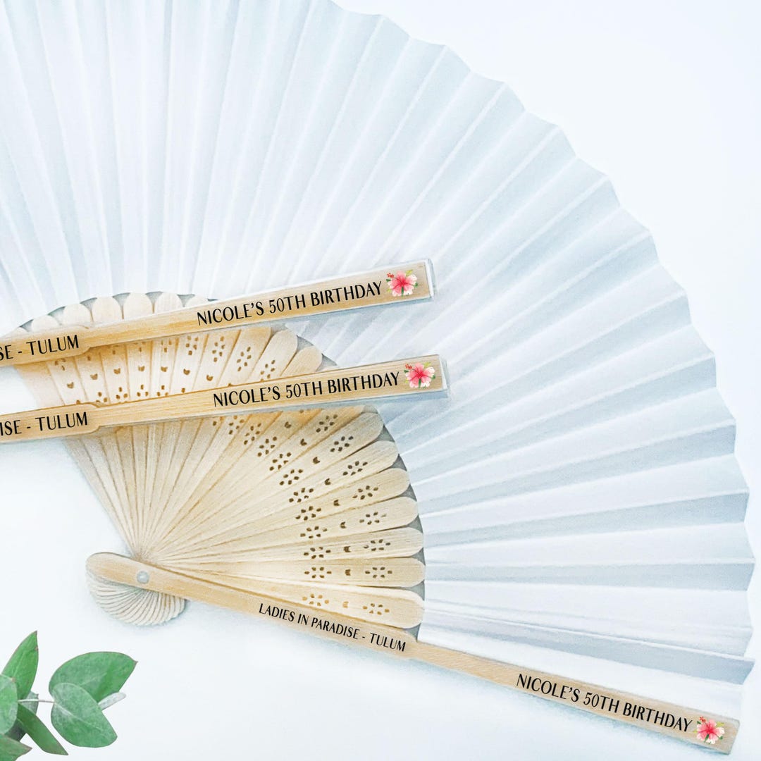 Personalized Tropical Wedding Hand Fan: Beach Party Favor - Etsy