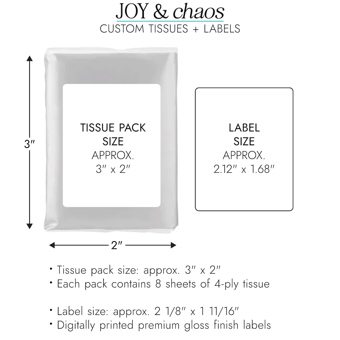 Fall Wedding Tissue Packs, Floral Wedding Favor Labels, Happy Tears ...