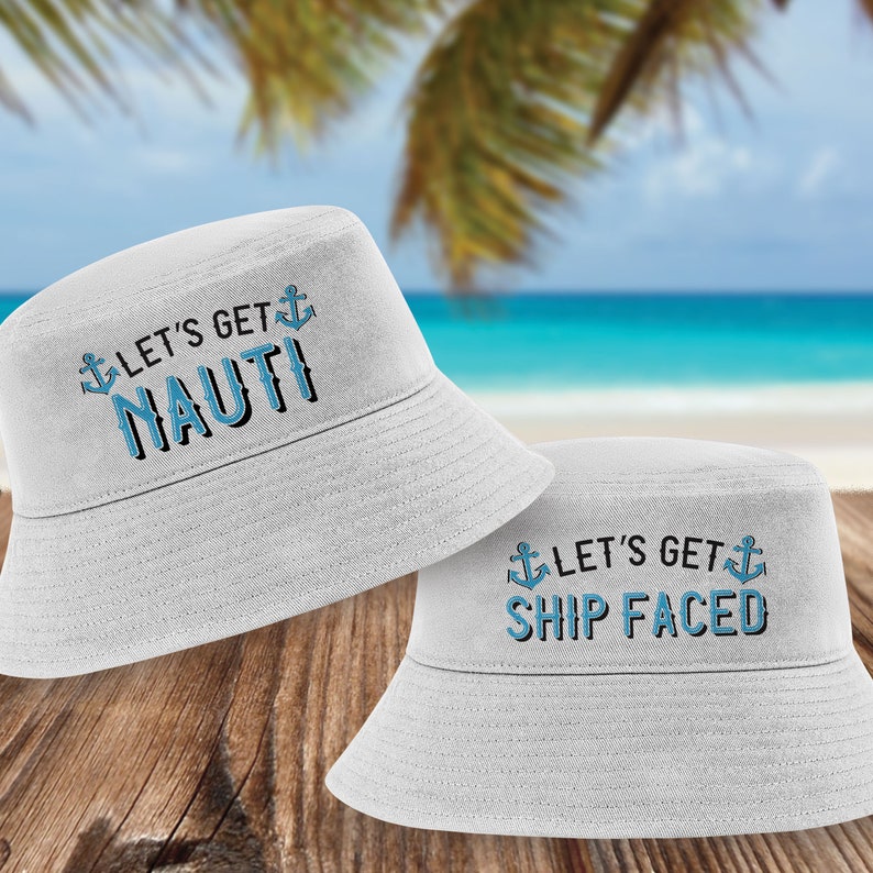 Boat Bucket Hats for Nautical Bachelorette - Cruise Trip Gifts - Let's ...