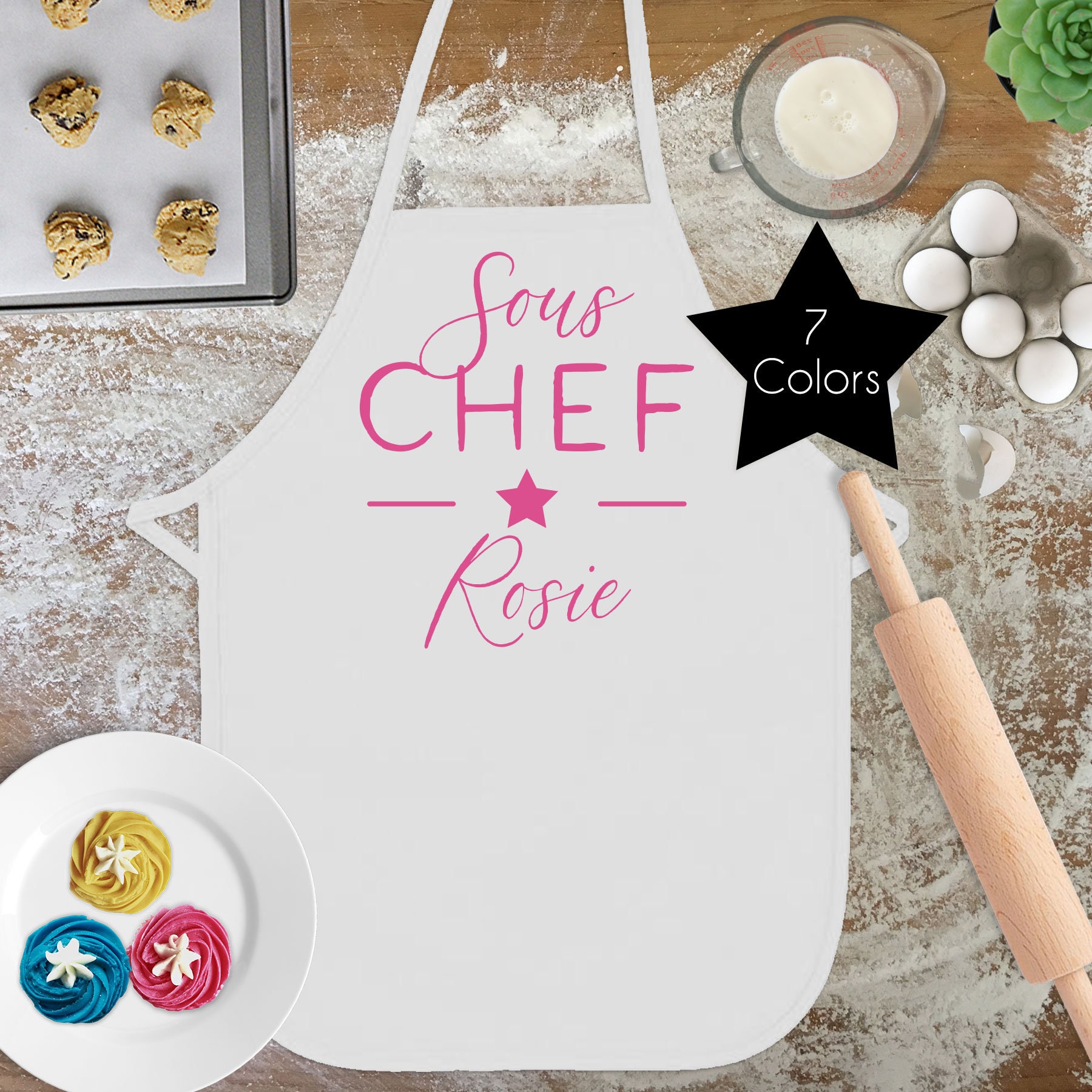 Aprons for Girls Custom Kids Apron With Name Personalized - Etsy