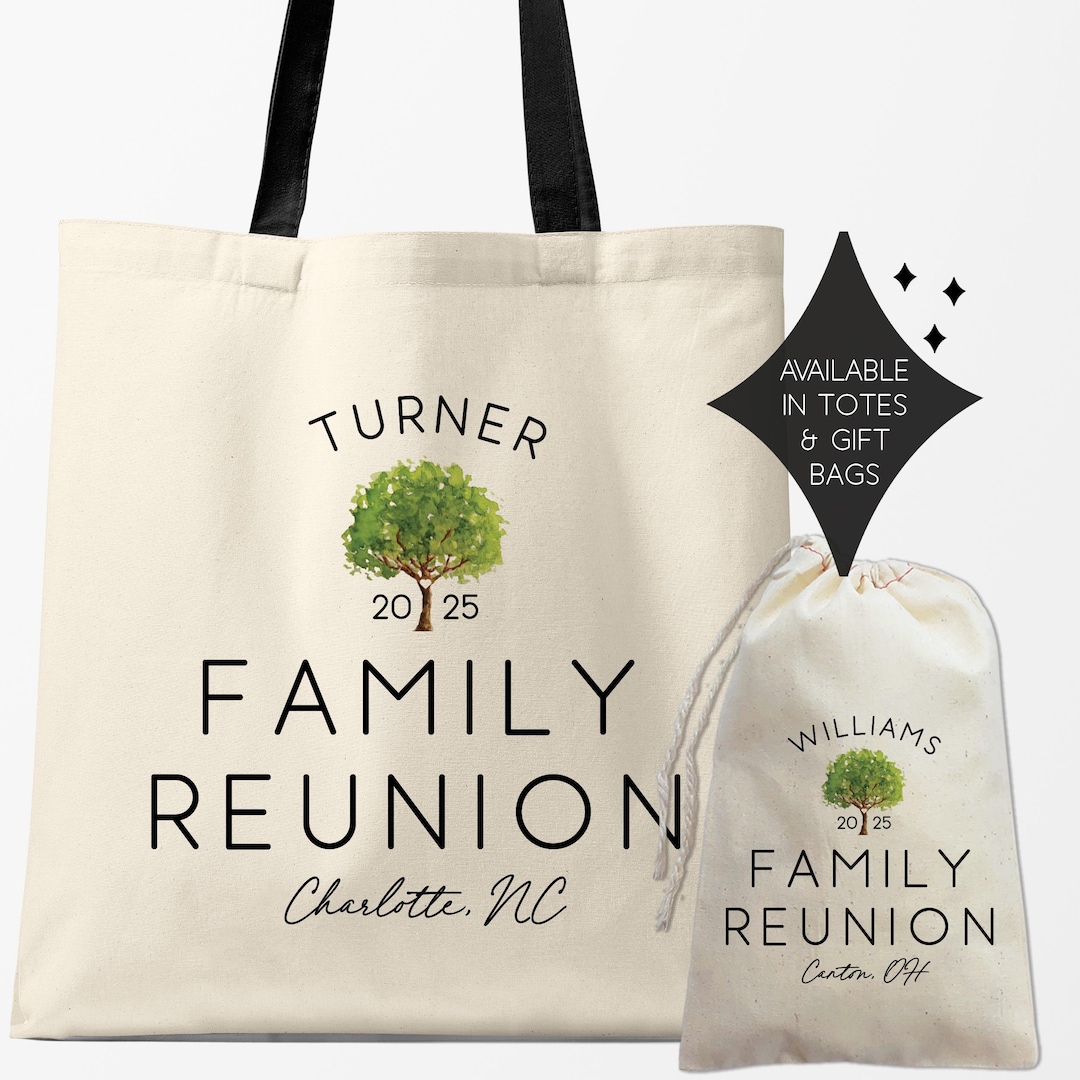 Personalized Family Reunion Tote Bag: Custom Family Tree Design - Etsy