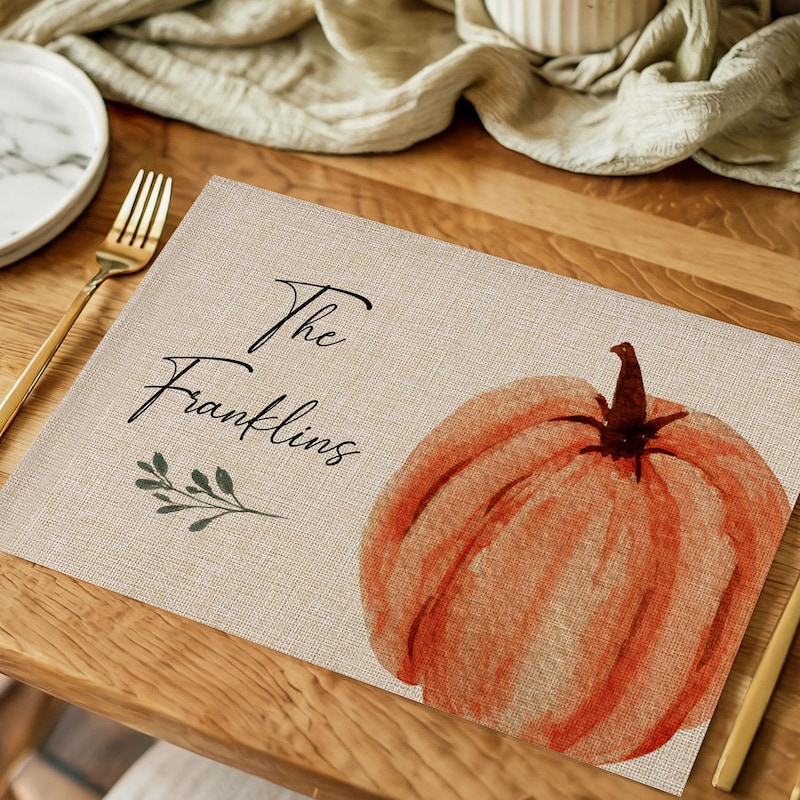 Pumpkin Placemat - Etsy