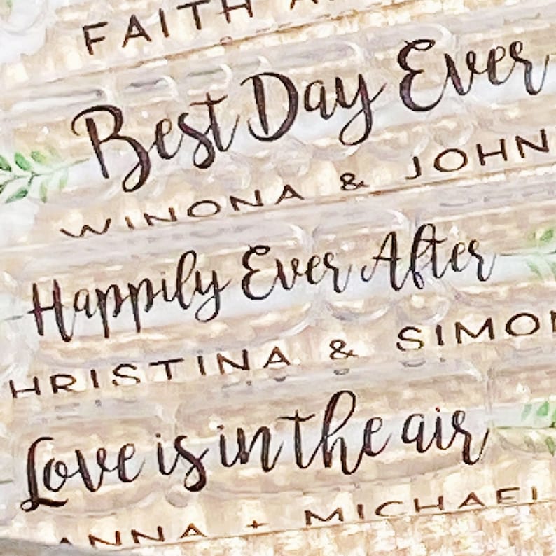 Personalized Wedding Bubble Labels for Reception Send-off - Etsy