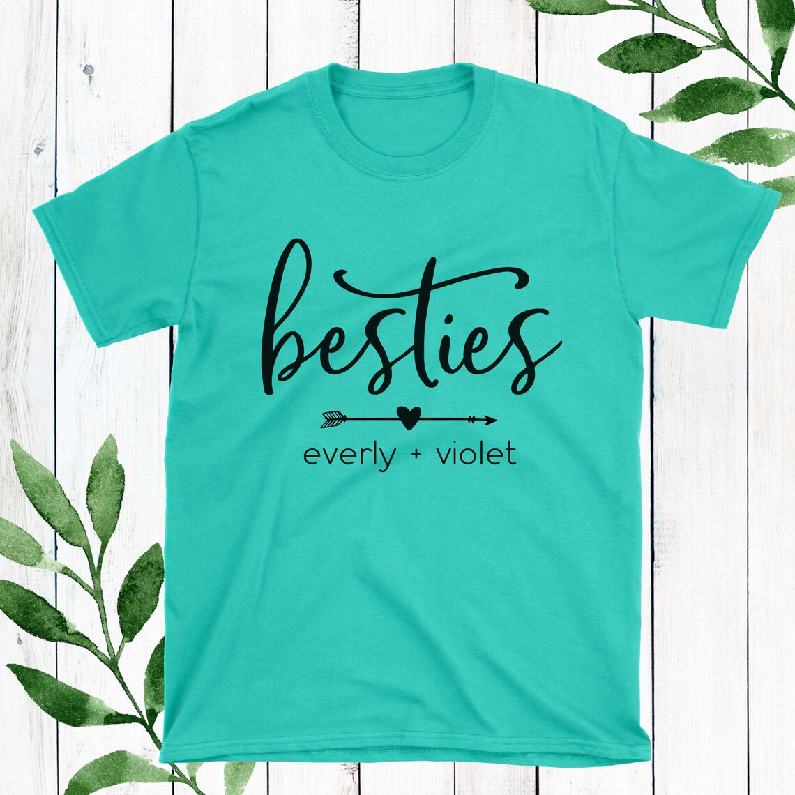 Custom Girls Best Friends Shirts Personalized Baby and Kid BFF Matching ...