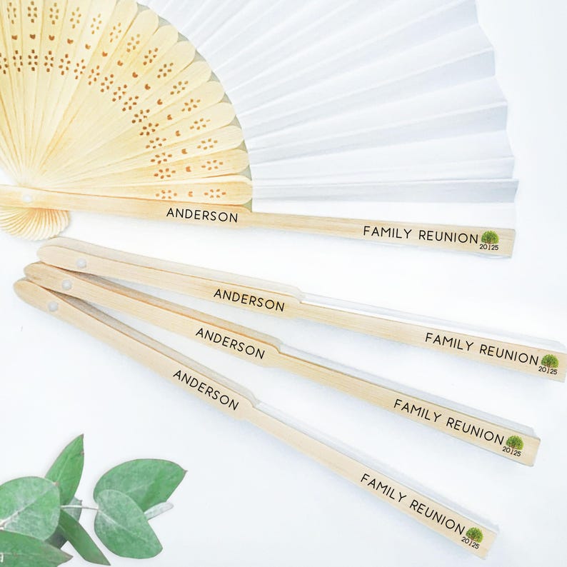 Personalized Family Reunion Hand Fan: Custom Outdoor Party Favor - Etsy