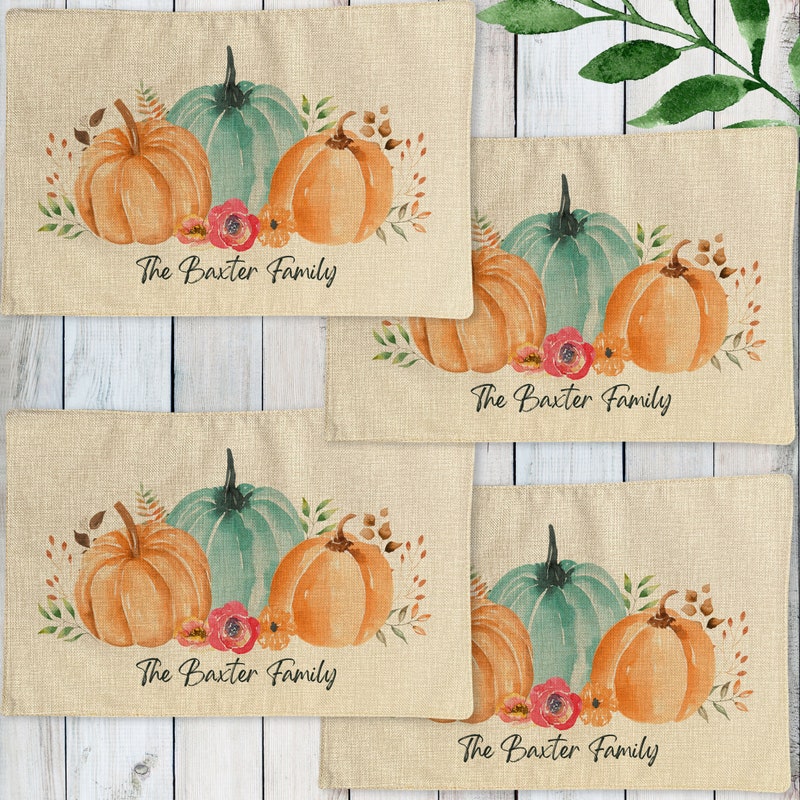 Pumpkin Placemat - Etsy