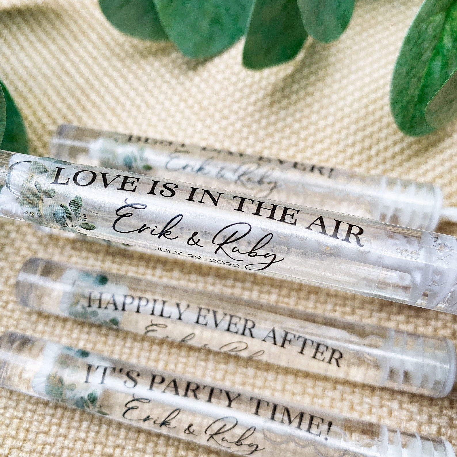 Wedding Bubble Labels Eucalyptus Bubble Stickers for Wedding Send off ...