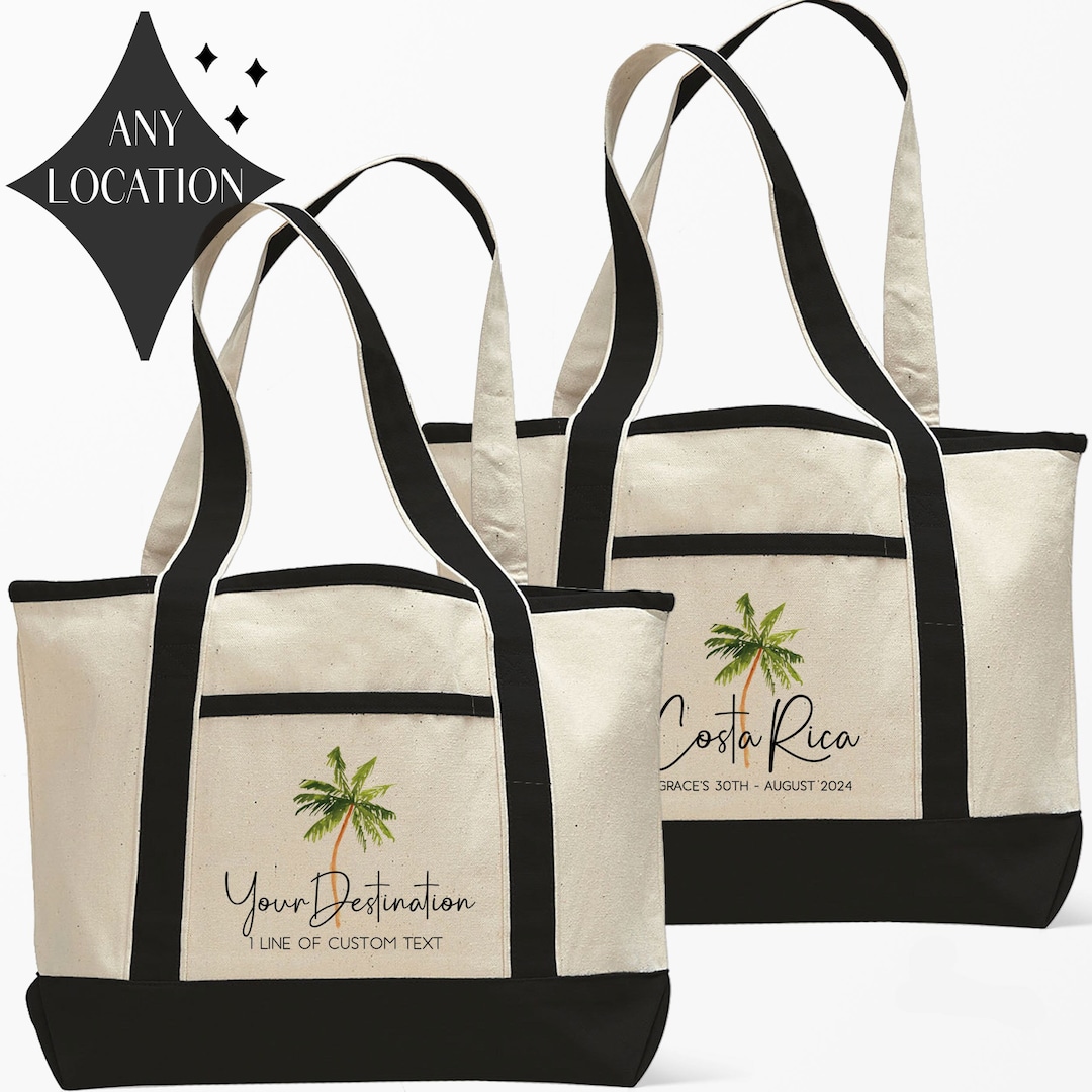 Palm Tree Costa Rica Beach Bag - Costa Rica Tote Bag - Costa Rica ...