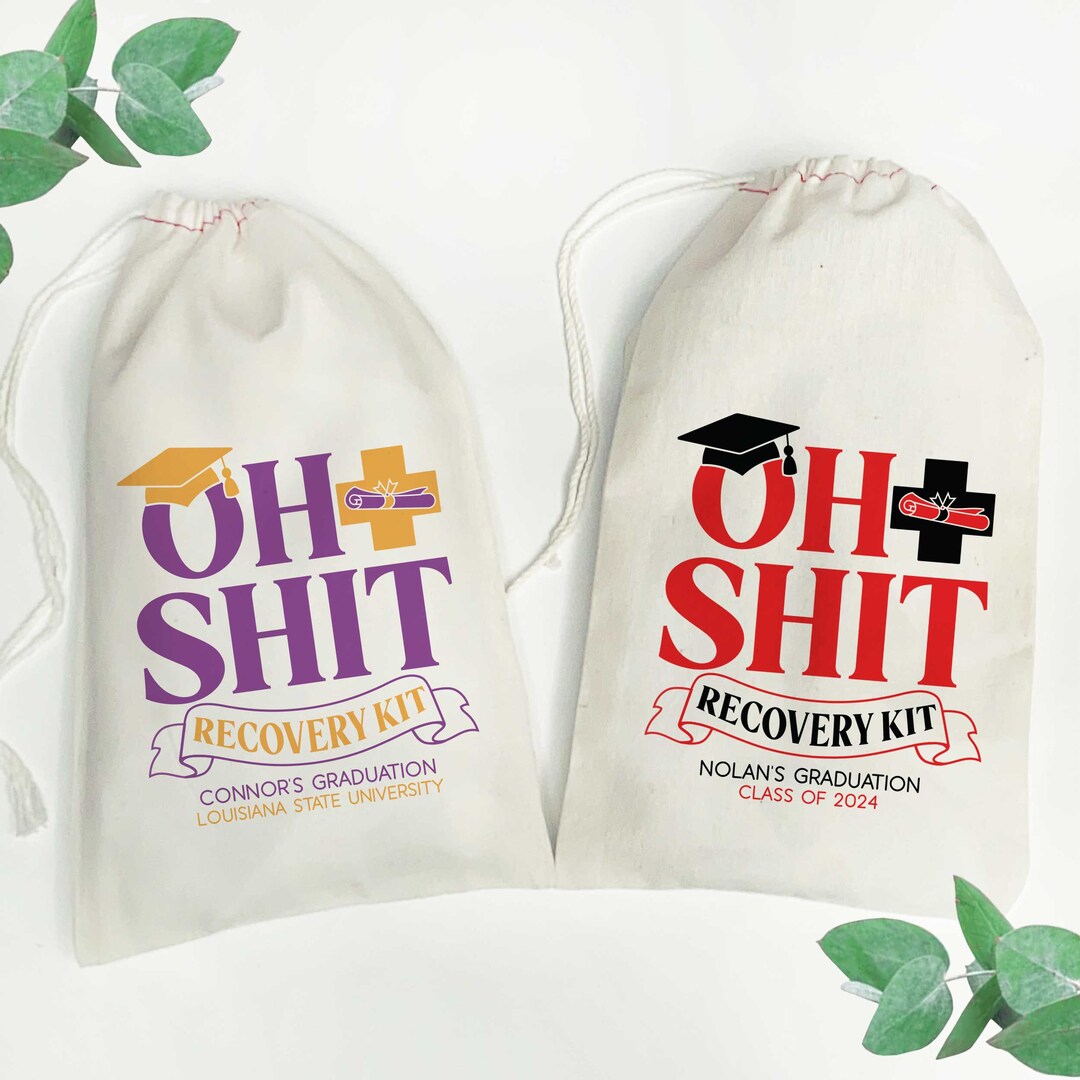 Oh Shit Graduation Recovery Kit Bag - Graduation Hangover Kits - Funny ...