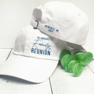 Custom Family Reunion Baseball Hats | Personalized Vacation Matching ...