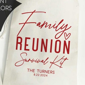 Family Reunion Survival Kit Bags | Custom Reunion Favor Bags | Funny ...