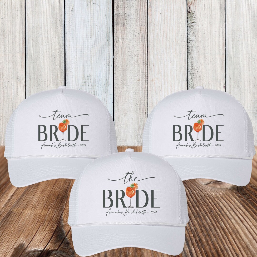 Aperol Spritz Bachelorette Hats Custom Trucker Hats Feeling Spritzy ...