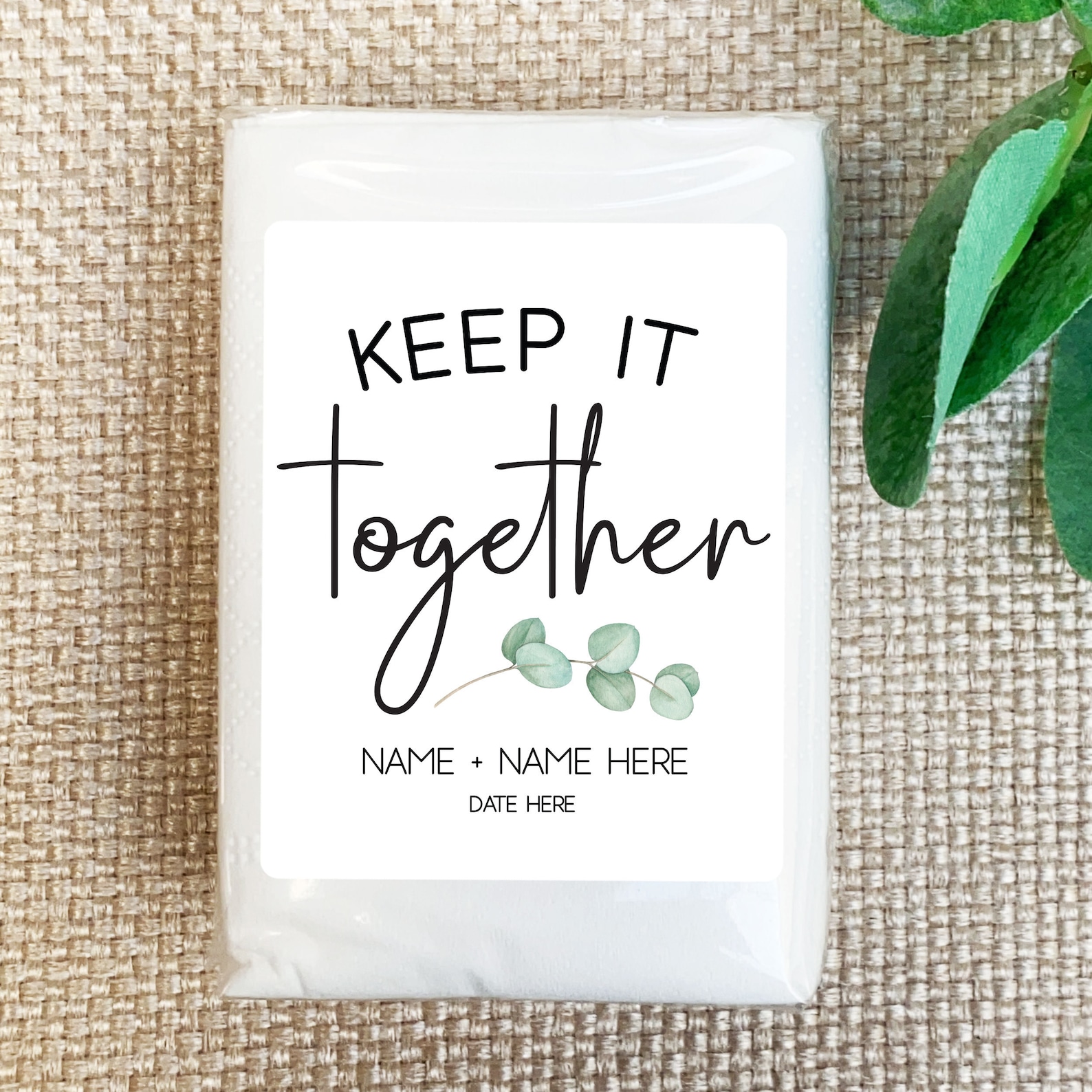 Wedding Tissue Favors Custom Labels Set of 15 Facial Tissue Packs No ...