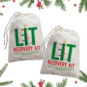 Holiday Party Favors, Got Too Lit Kit, Custom Christmas Party ...