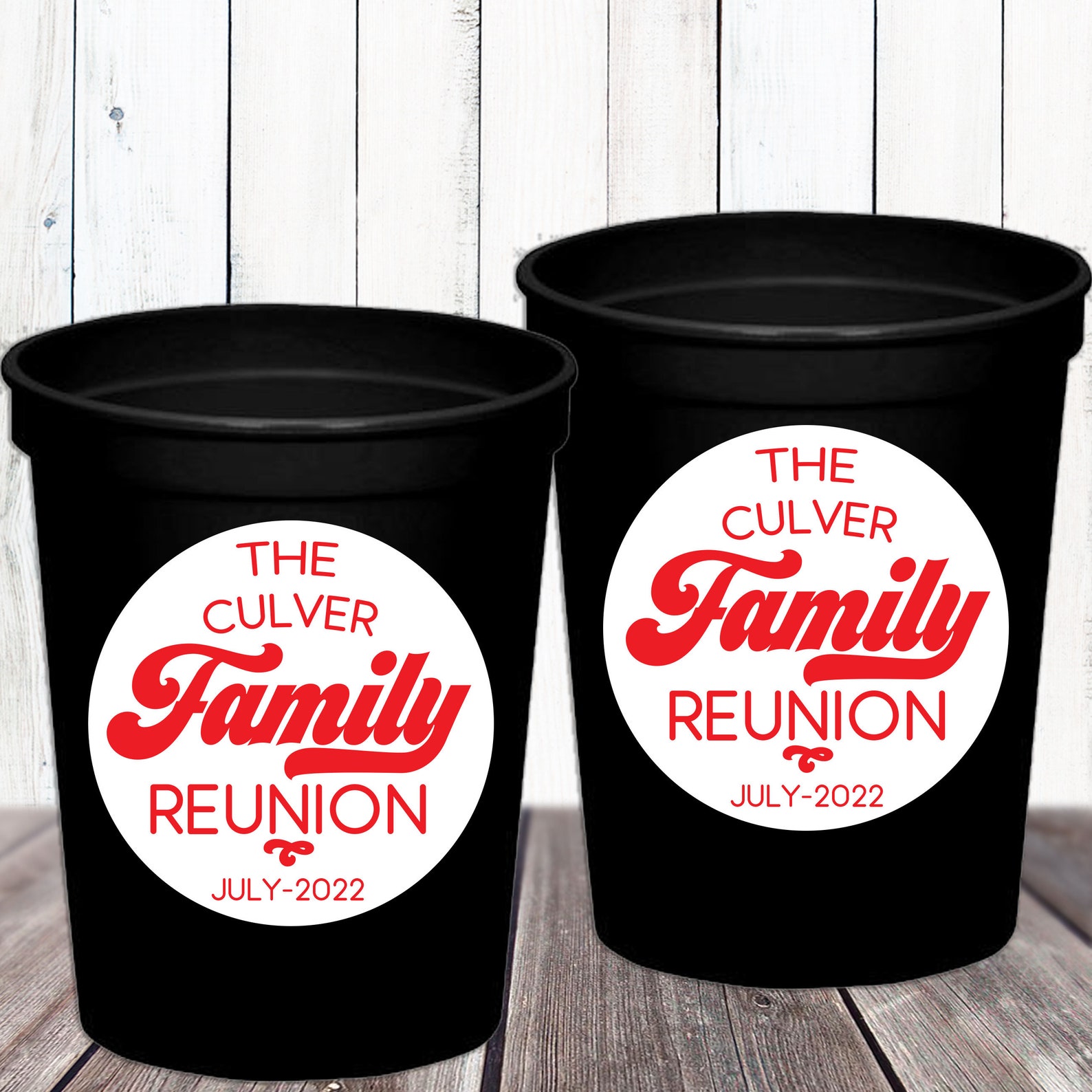Family Reunion Decor Custom Party Cup Stickers Reunion - Etsy