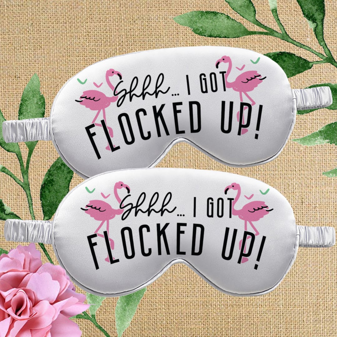 Flamingle Sleep Masks for Women's Birthday or Girls Trip, Flamingo ...