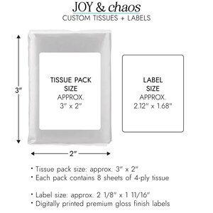 Graduation Tissue Favors + Custom Labels - Set of 15+ Facial Tissue ...