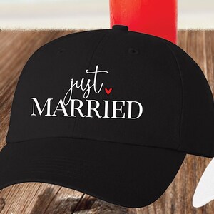 Just Married Hats for Newlywed Couple - Honeymoon Hats for Bride ...