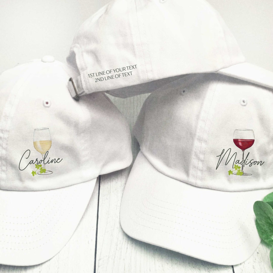 Wine Hats - Custom Baseball Hats - Wine Bachelorette Hats - Wine ...