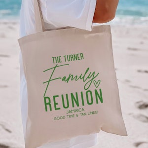 Family Reunion Tote Bags - Personalized Reunion Bags - Custom Tote Bags ...