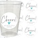 Custom Cup Stickers for Modern Wedding Engagement Party Favor Labels ...