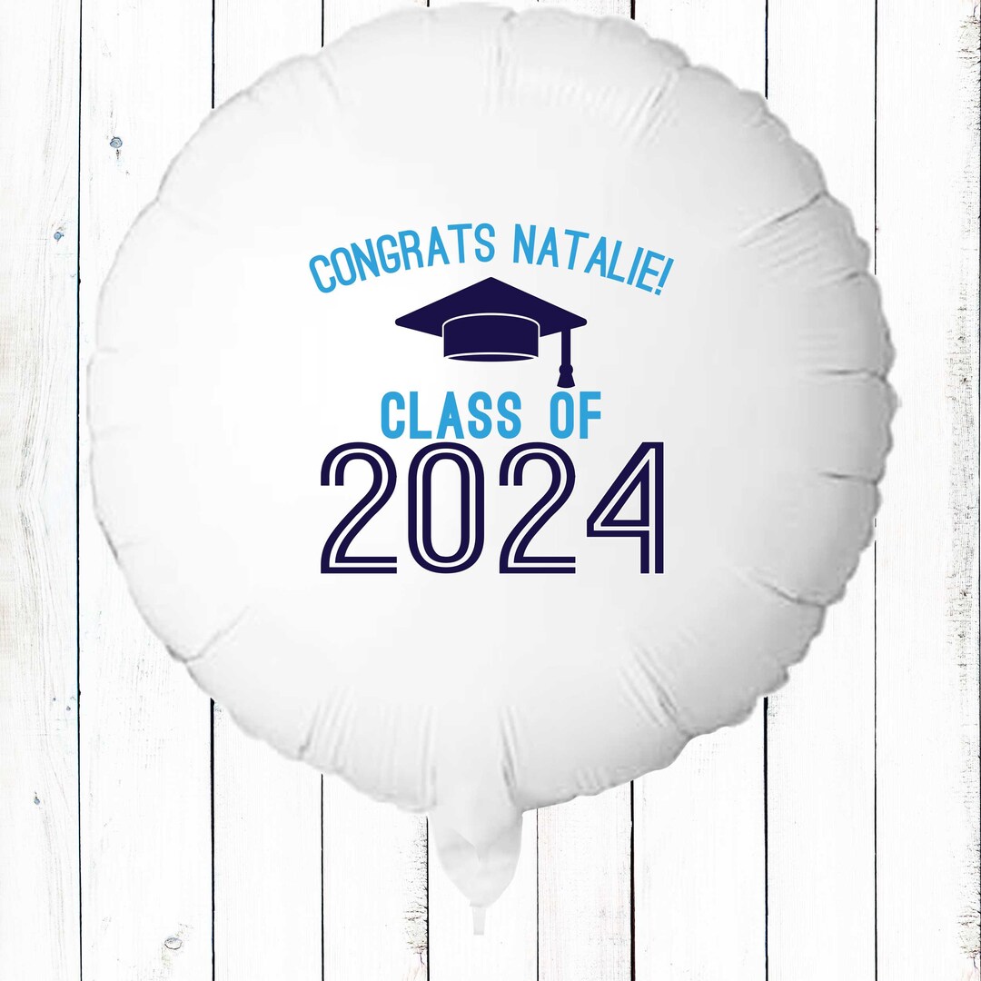 Congrats Grad Balloon 2024 Graduation Balloon Personalized Gift Grad ...