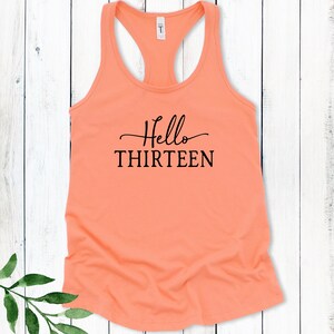 Girls 13th Birthday Shirt, Hello Thirteen, 13 Birthday Girl - Etsy