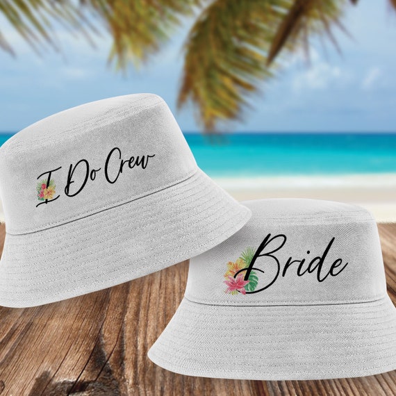 Beach Bucket Hats for Tropical Bachelorette - Bridesmaid Hats for Beach ...