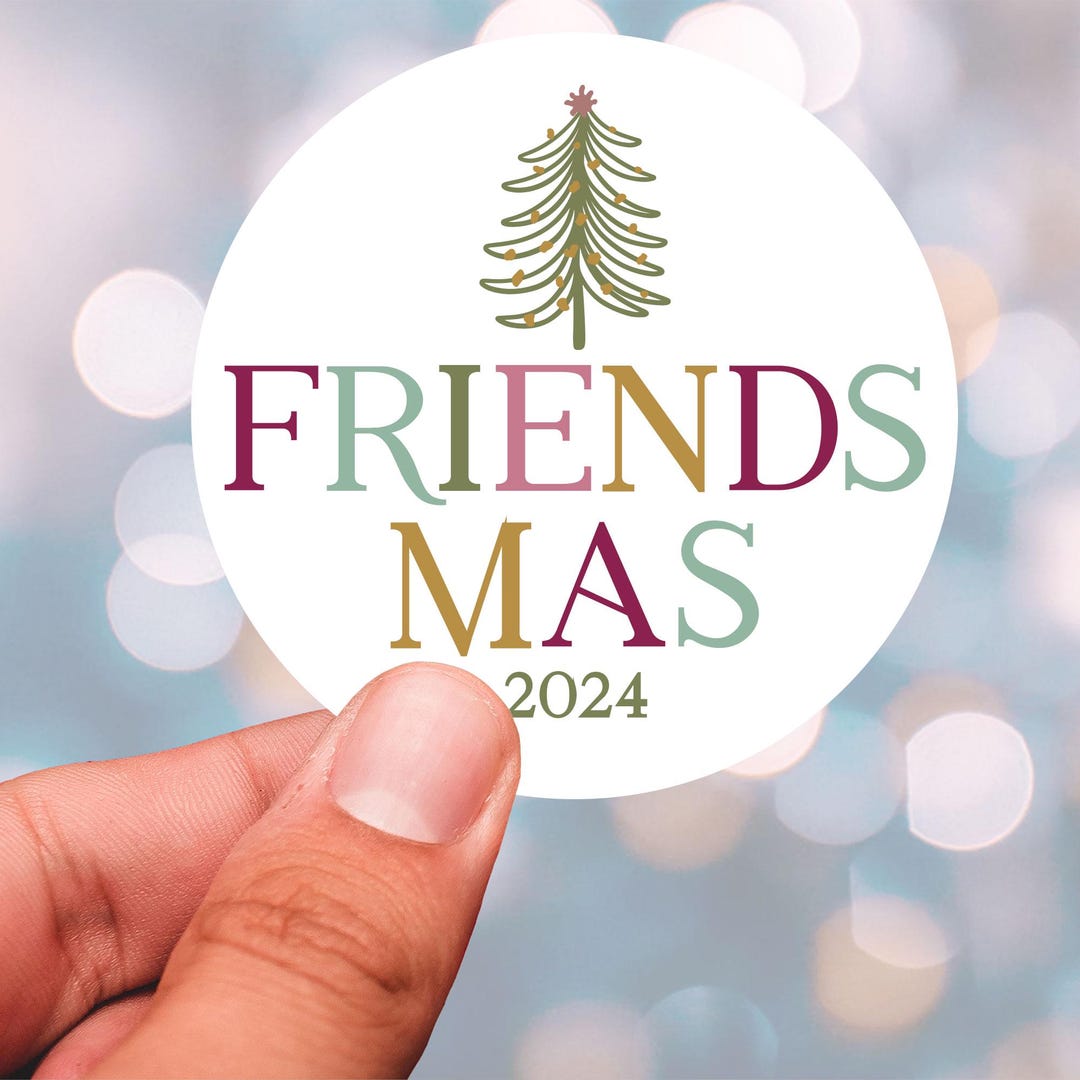 Friendsmas Holiday Party Favor Label, Christmas 2024 Decorations, Party ...