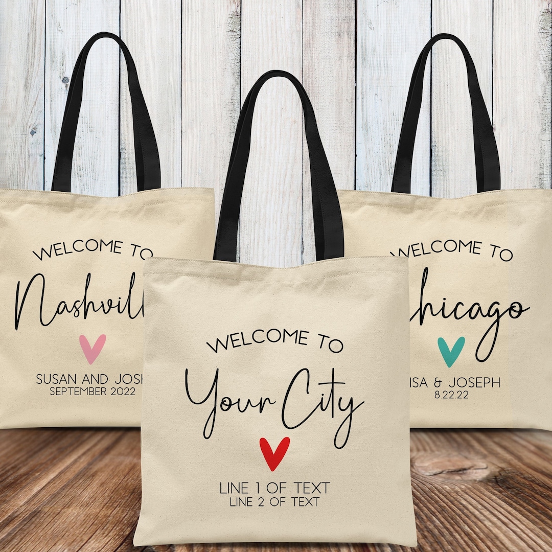 Destination Wedding Welcome Bags - Hotel Room Tote Bags for Guests ...