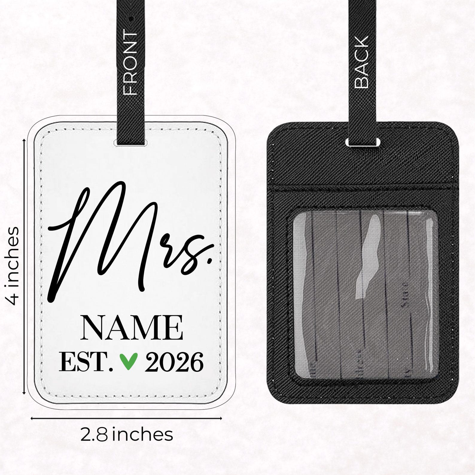 Mr and Mrs Luggage Tags Personalized | Wedding Bag Tags for Newlyweds ...