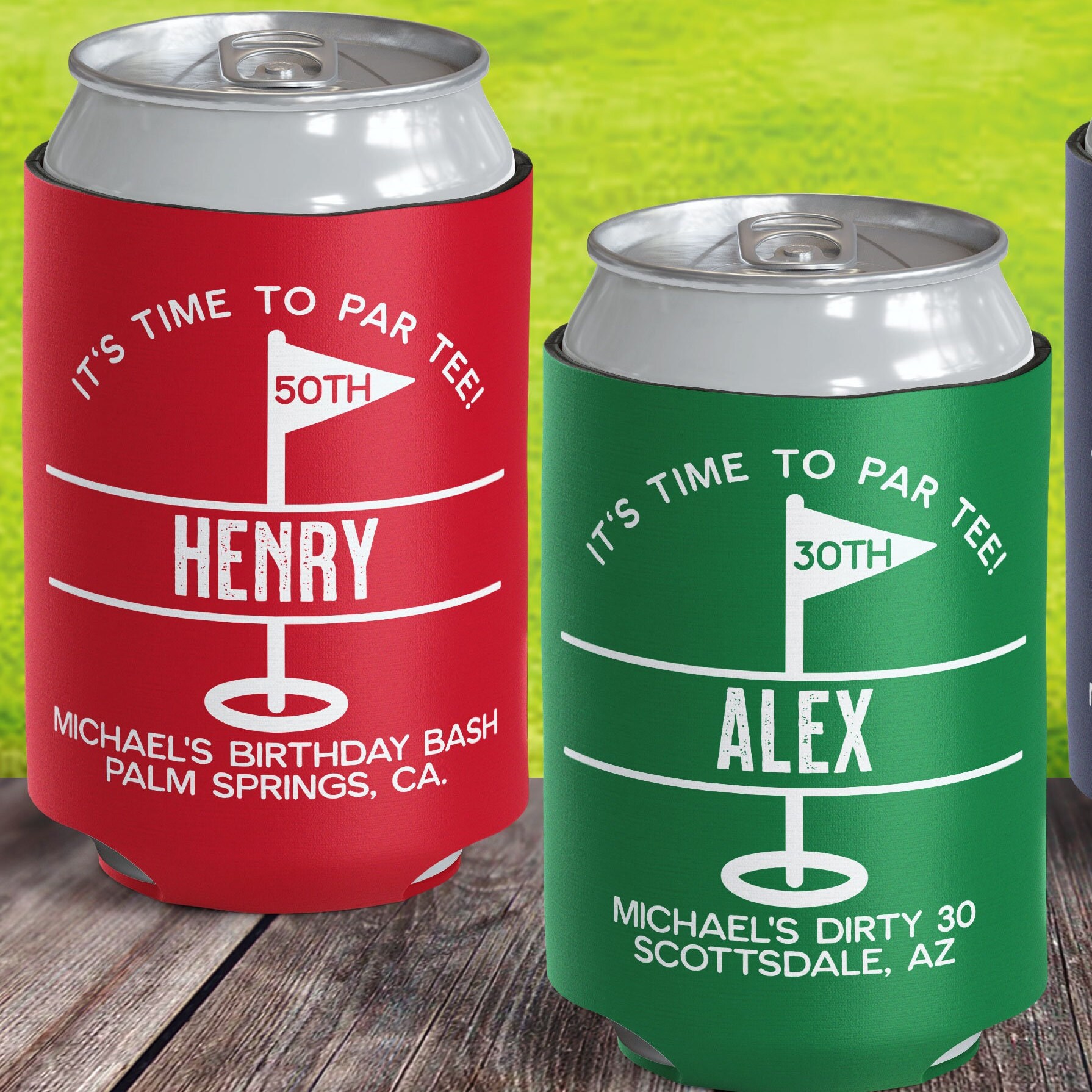 Golf Birthday Party Favors Custom Golf Can Coolers Golf - Etsy