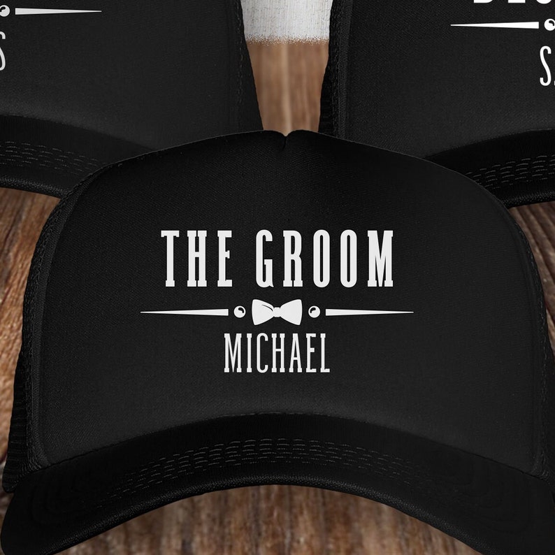 Groomsman Trucker Hats - Personalized Bachelor Party Hats for Grooms ...