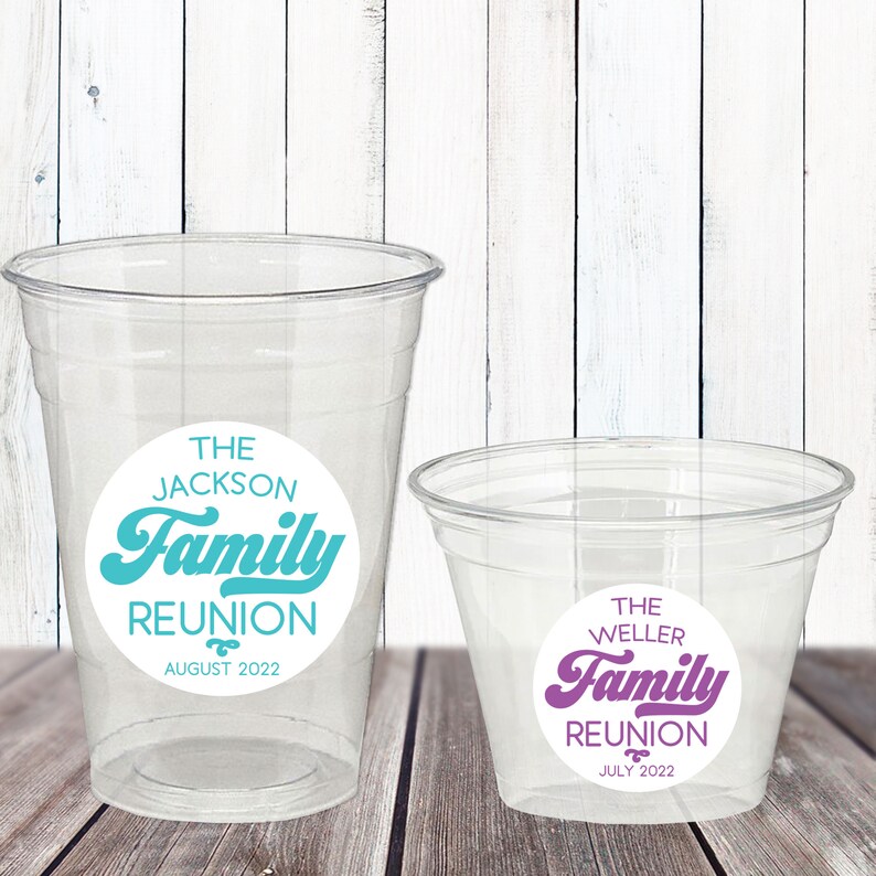 Family Reunion Decor Custom Party Cup Stickers Reunion - Etsy