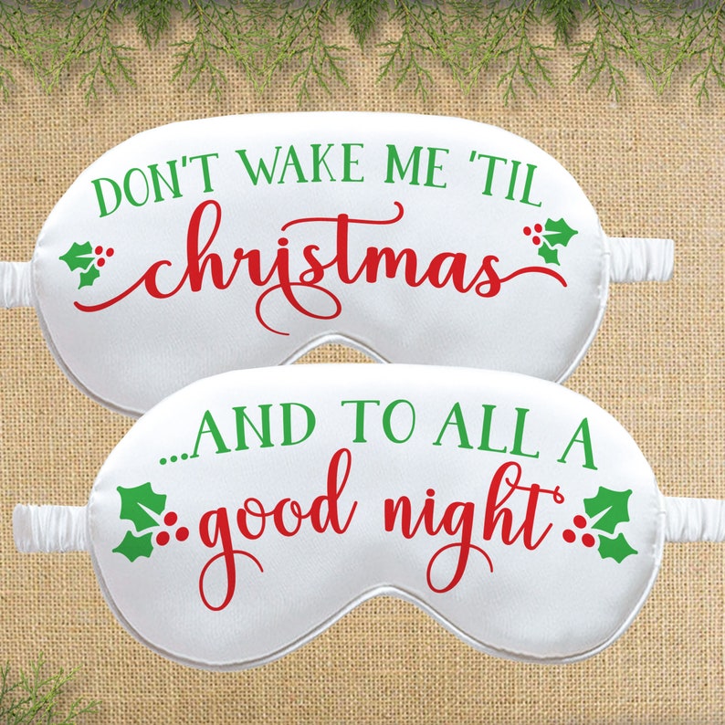 Christmas Sleep Masks - Funny Stocking Stuffers for Women - Holiday ...