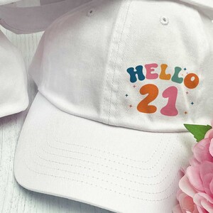 Retro 21st Birthday Hat - Smiley Face Hats - Groovy Birthday Squad Hats ...