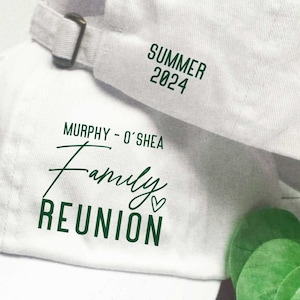 Custom Family Reunion Baseball Hats | Personalized Vacation Matching ...