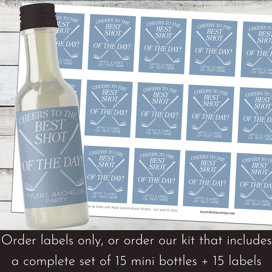 Golf Party Favors, Cheers to the Best Shot Golf Theme Mini Liquor ...