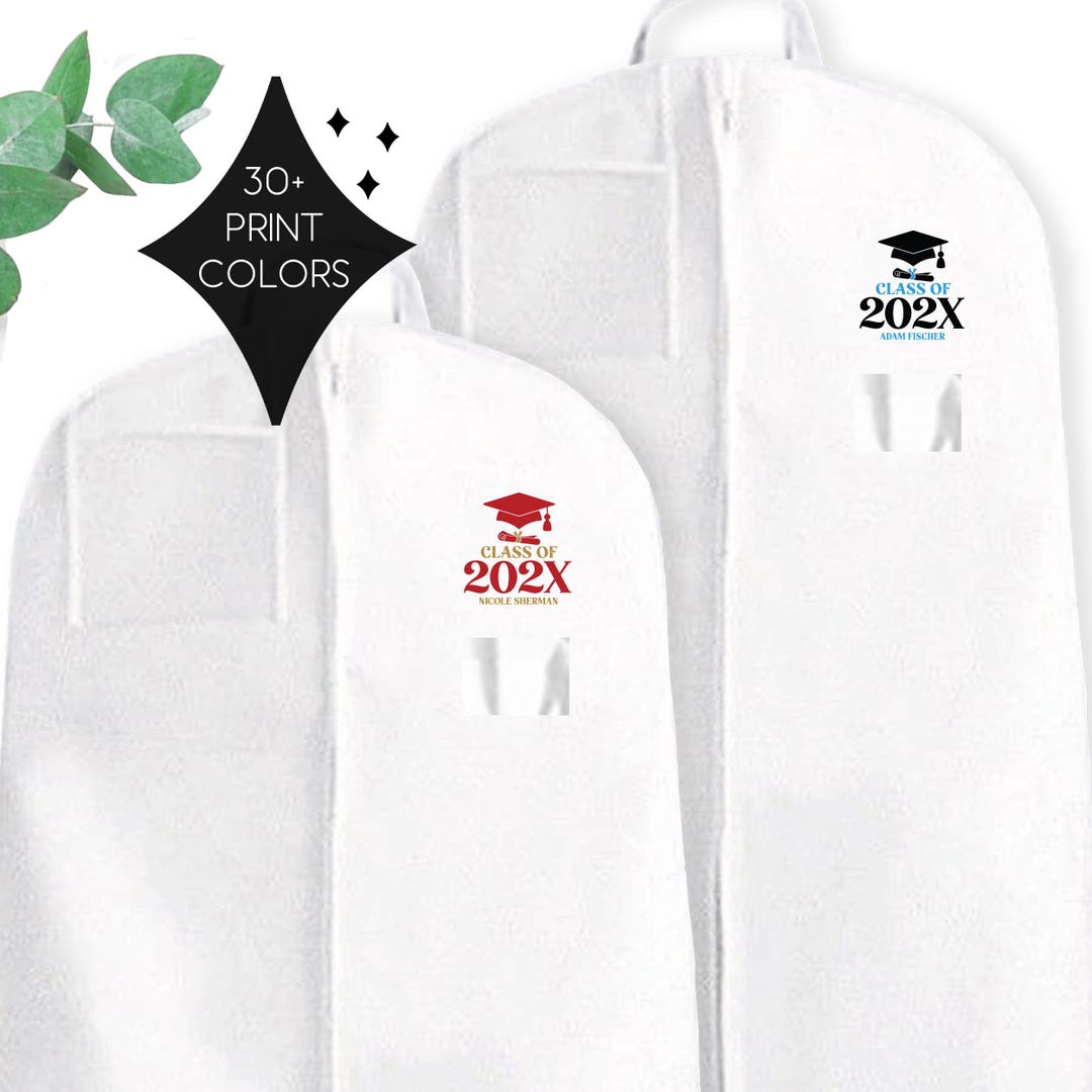 Personalized Graduation Gown Garment Bag, High School or College Gift ...