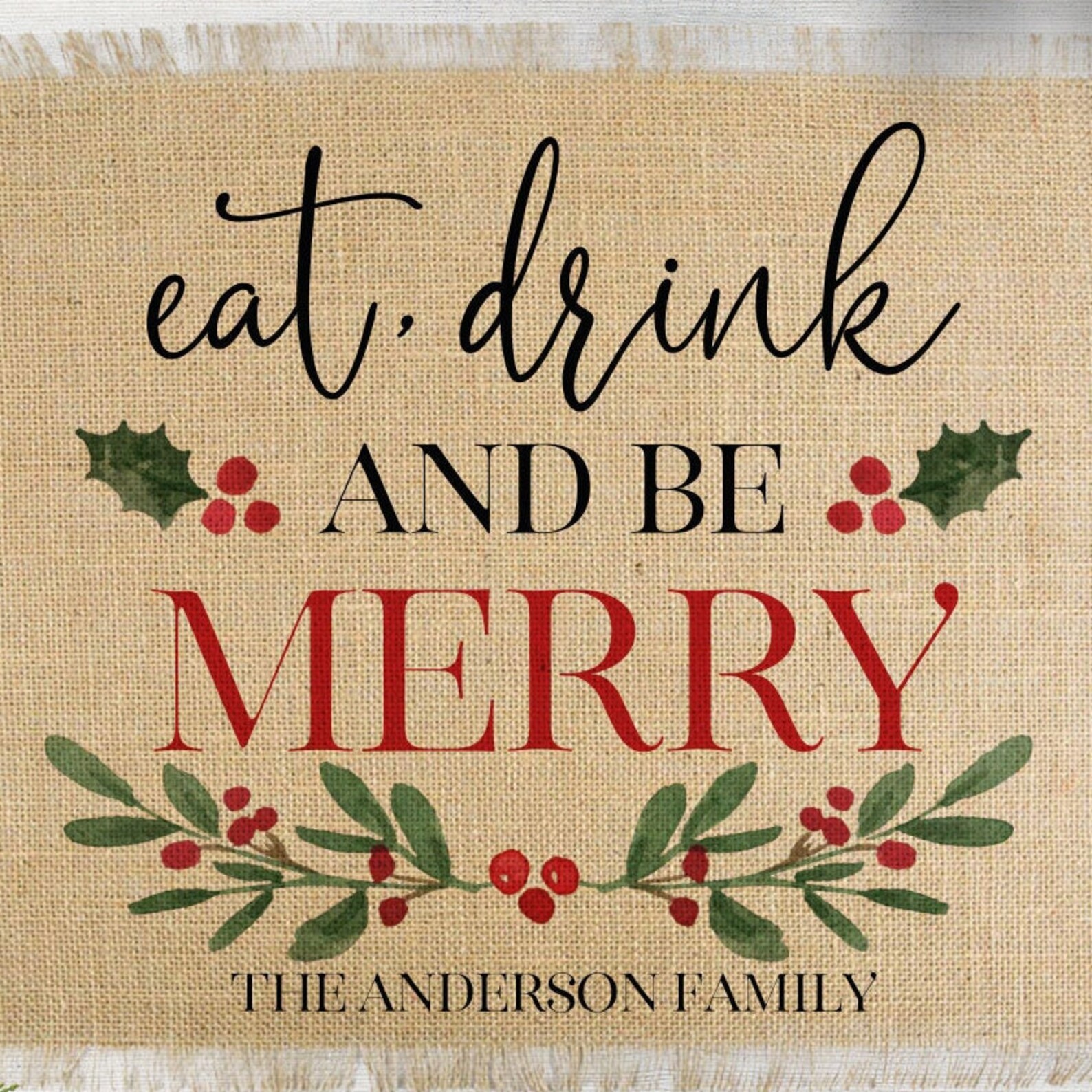 Personalized Elegant Rustic Christmas Placemats Set of 2 4 - Etsy