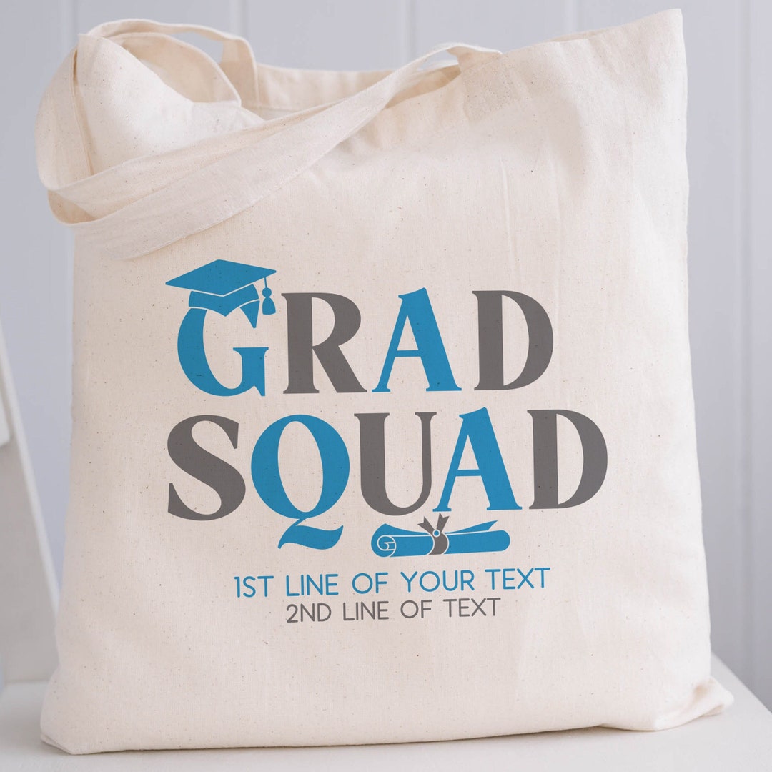 Grad Squad Tote Bags - Custom Graduation Totes - Personalized Bags for ...