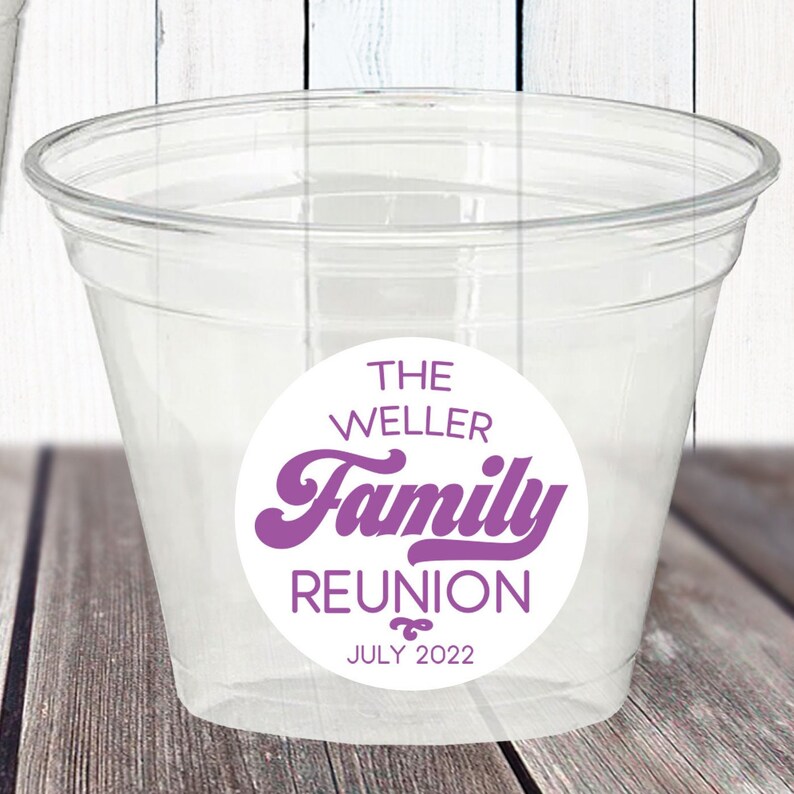 Family Reunion Decor Custom Party Cup Stickers Reunion - Etsy