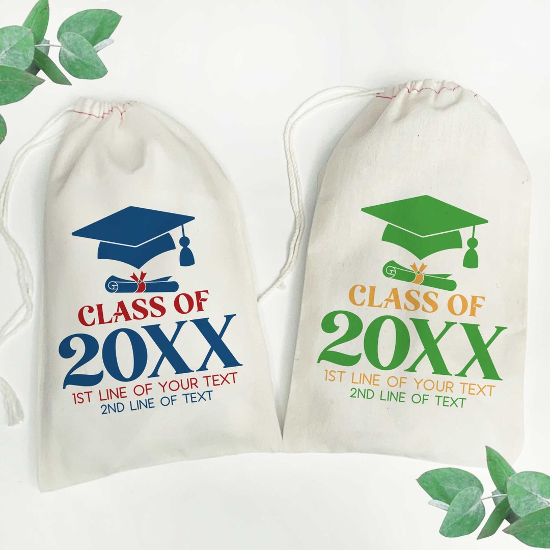 Class of 2026 Graduation Favor Bags | Custom Graduation Party Gift Bags ...