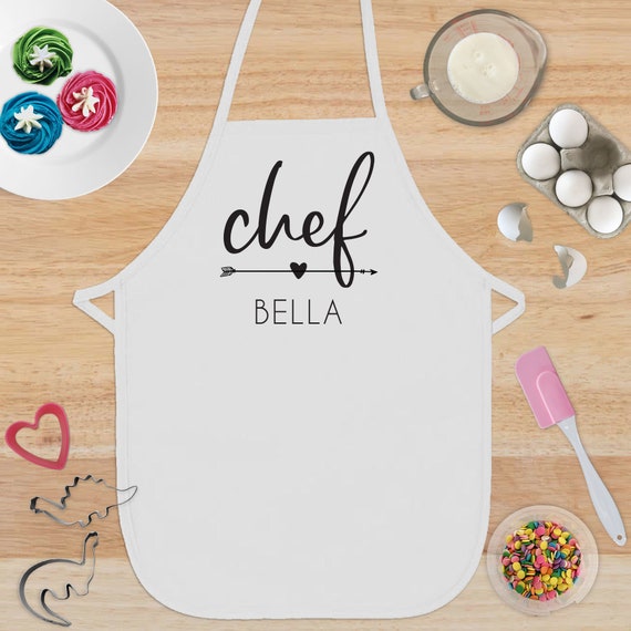 Aprons for Girls Custom, Kids Apron with Name, Personalized Girls ...