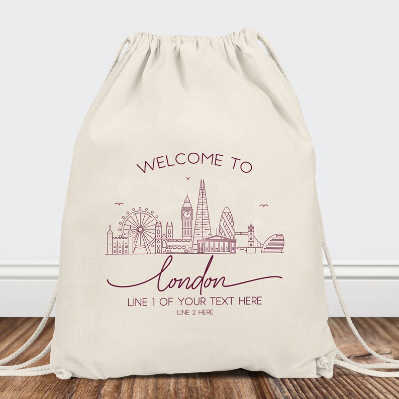 London Wedding Welcome Tote Bag - London Wedding Favors - London ...