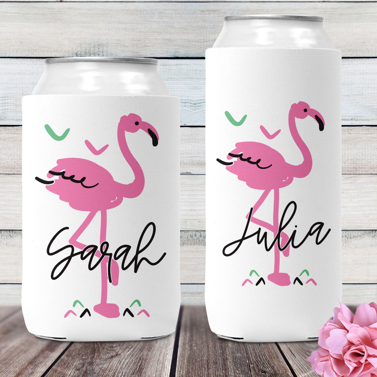 Flamingo Can Coolers Final Flamingle Bachelorette Party - Etsy