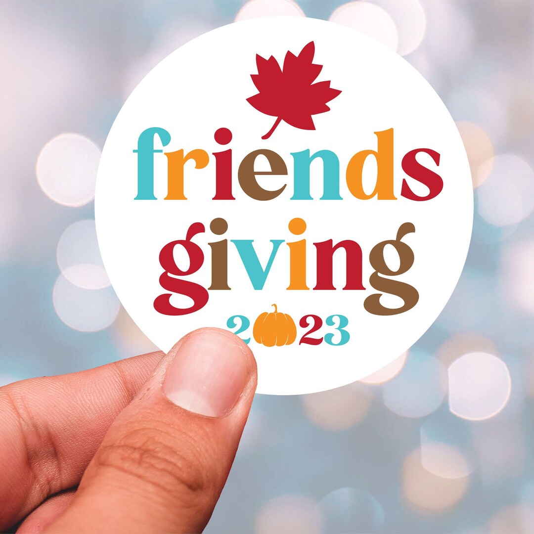 Friendsgiving Party Favor Labels Waterproof Cup Stickers for - Etsy