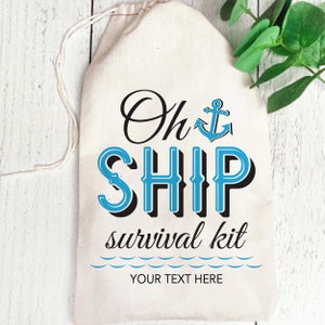 Oh Ship Hangover Survival Kit Bags | Nautical Cruise, Birthday ...