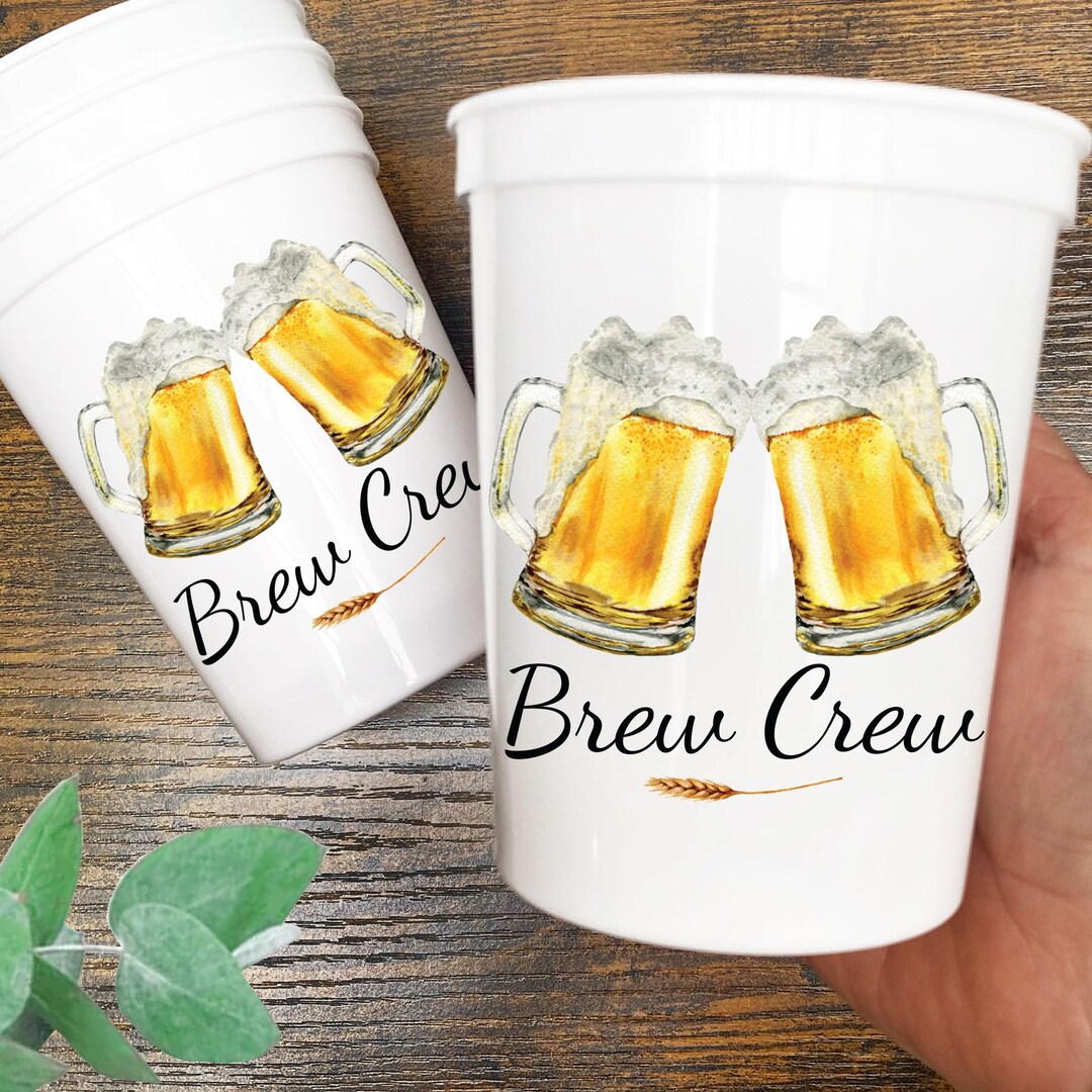 Brew Crew Bachelor Party Favor Cups | Beer Bachelor Party Favor | Pub ...